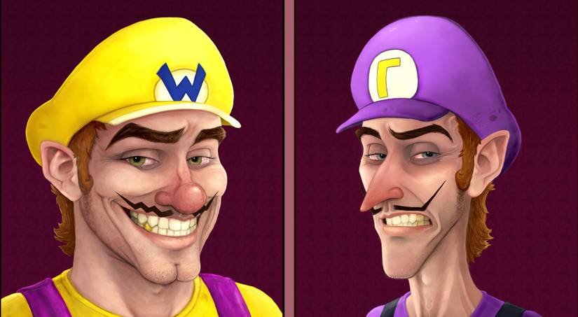 waluigi face front