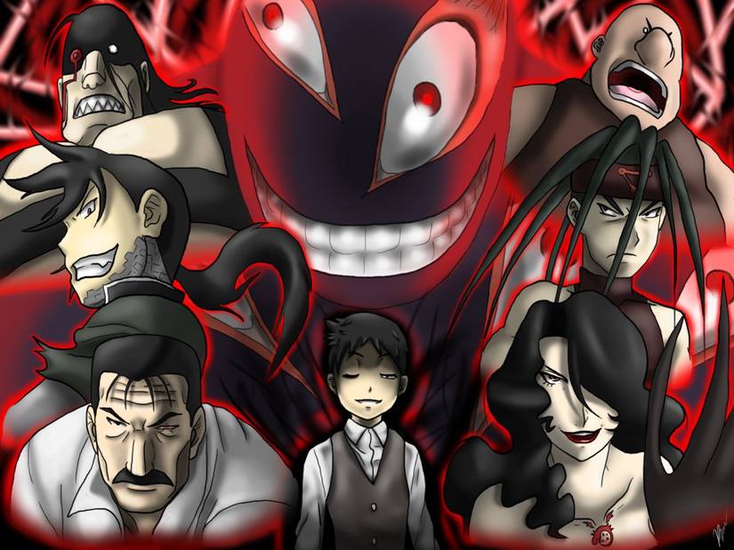 full metal alchemists brotherhood all homunculus