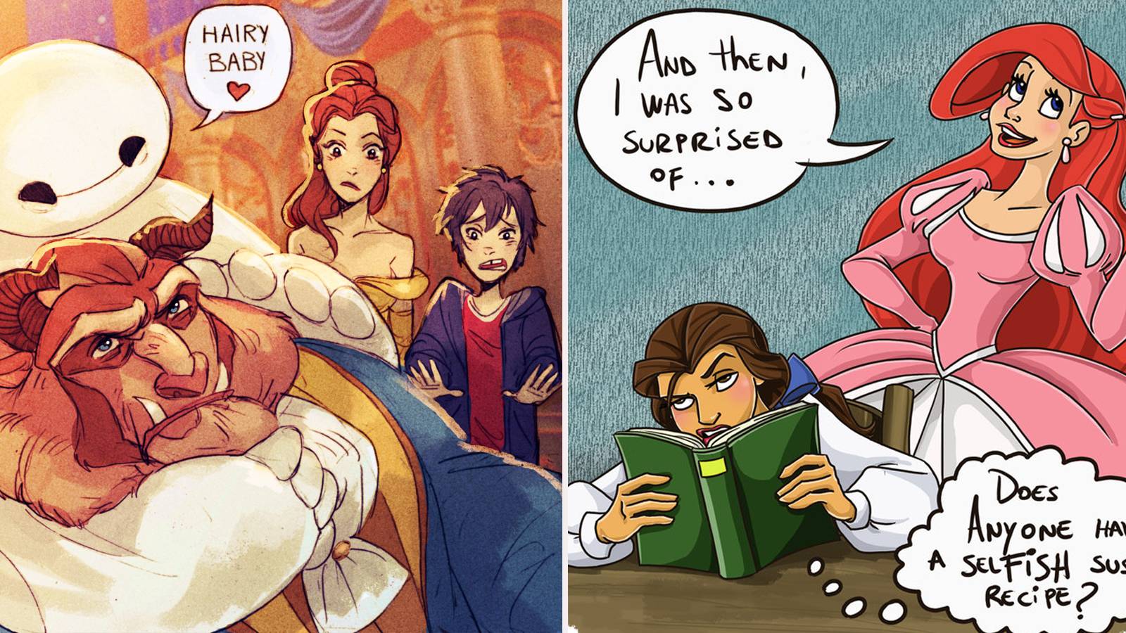 24 Hilarious Disney Character Crossover Comics That Are Extra Sweet
