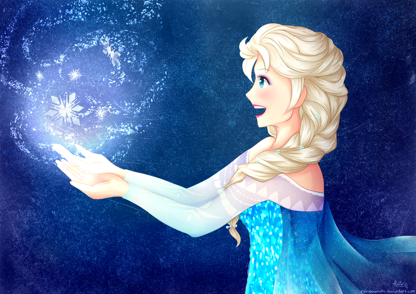 elsa freezing something