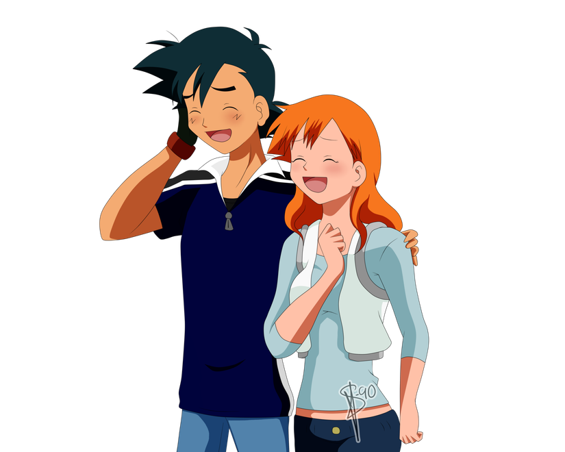 pokemon ash and misty kissing