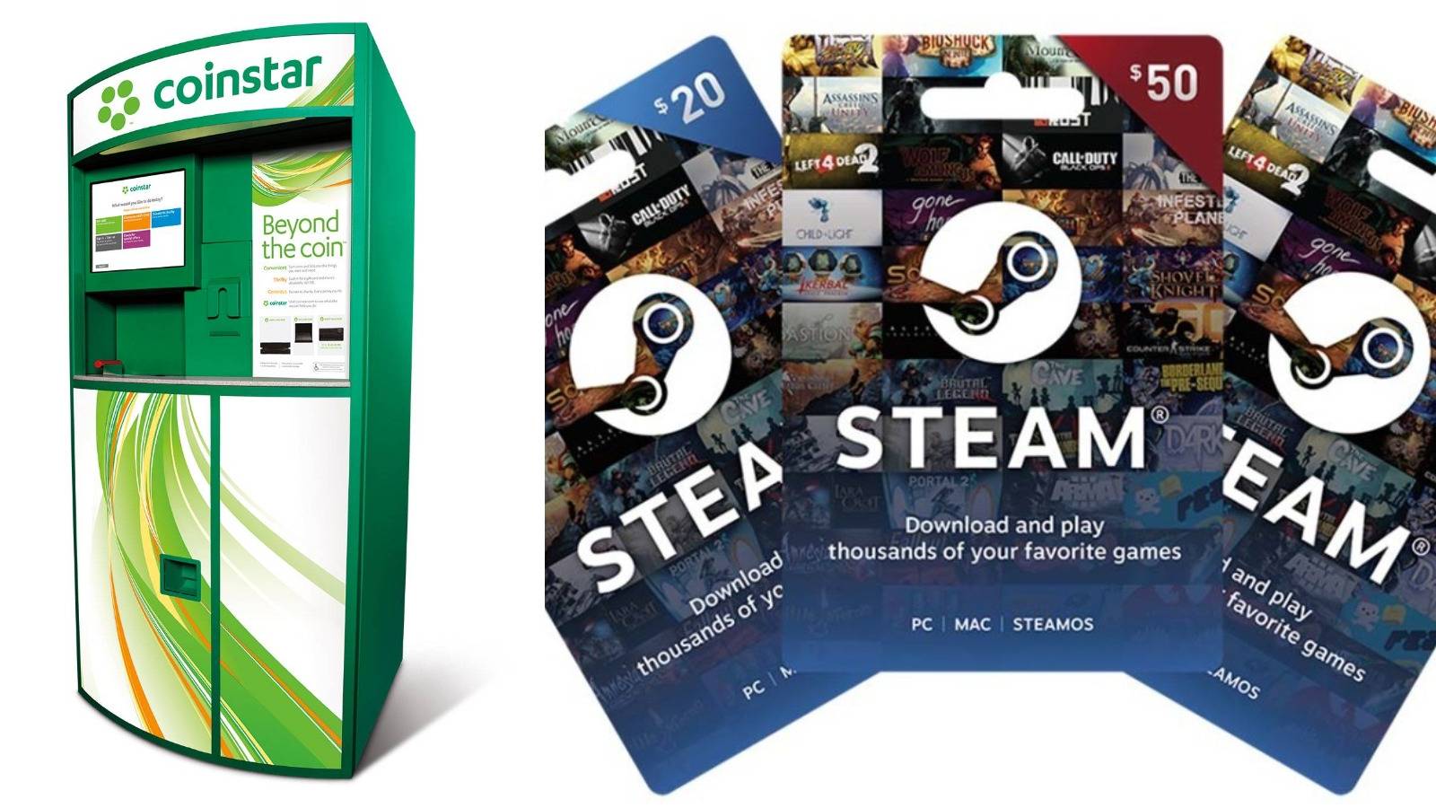 Turn Your Loose Change Into A Steam Gift Card With Coinstar