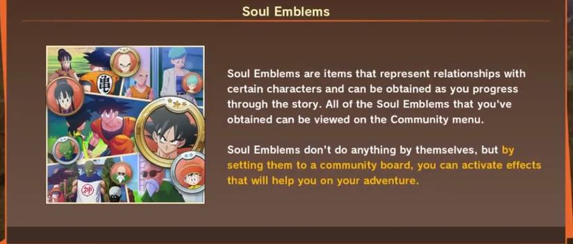 Dragon Ball Z: Kakarot - Community Board And Soul Emblems Guide