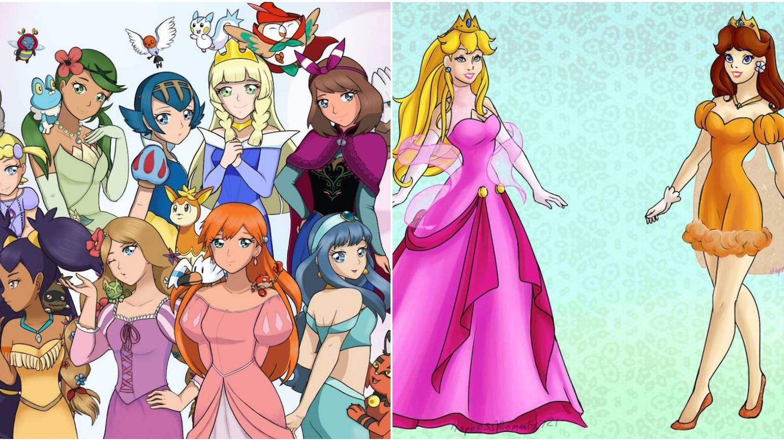 10 Nintendo Characters Reimagined As Disney Princesses In Fan Art Pictures