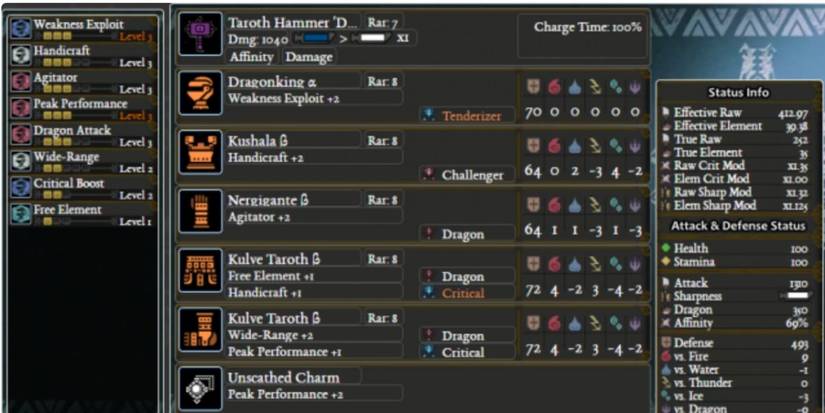 The 10 Best Monster Hunter World Hammer Builds, Ranked