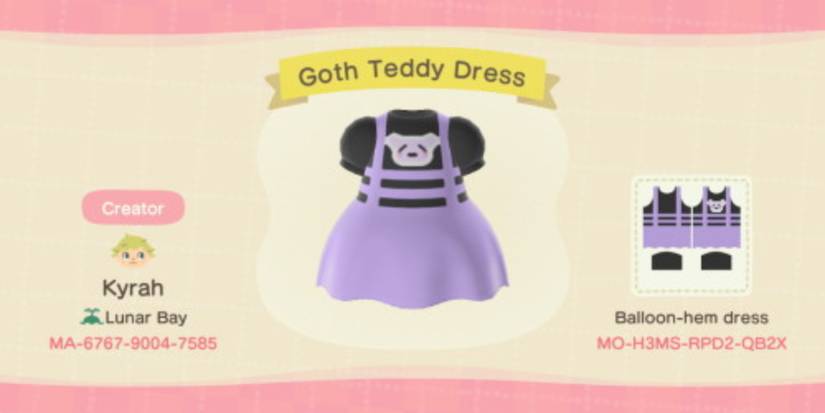Gothic Custom Design Outfits For Animal Crossing: New Horizons