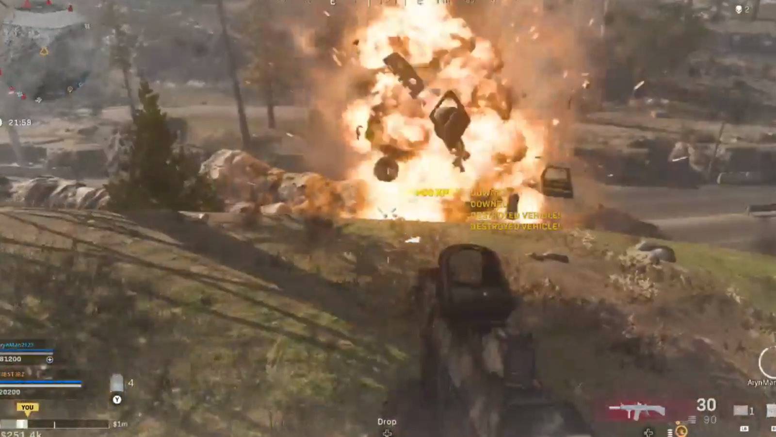 Warzone Player Turns Vehicle Into Rocket Launcher, Bombs Enemy Squad