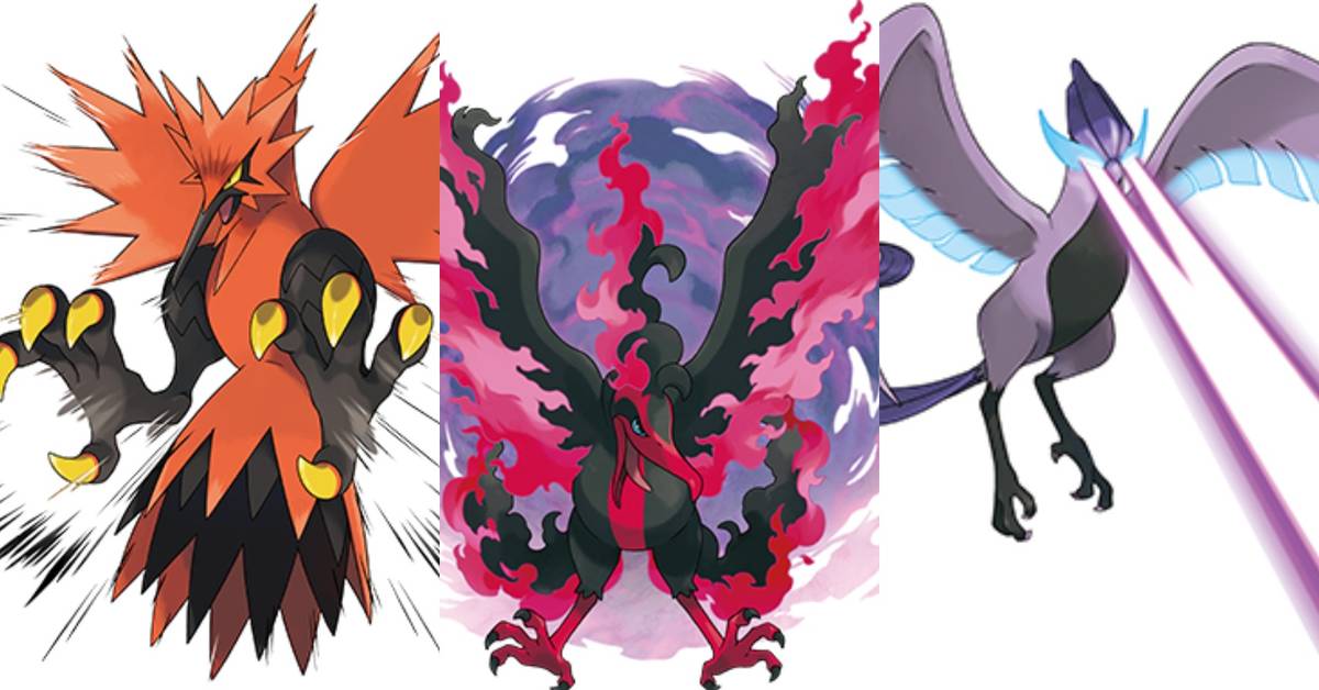 Pokemon Swords Costumes Legendary Birds Articuno Zapdos Moltres