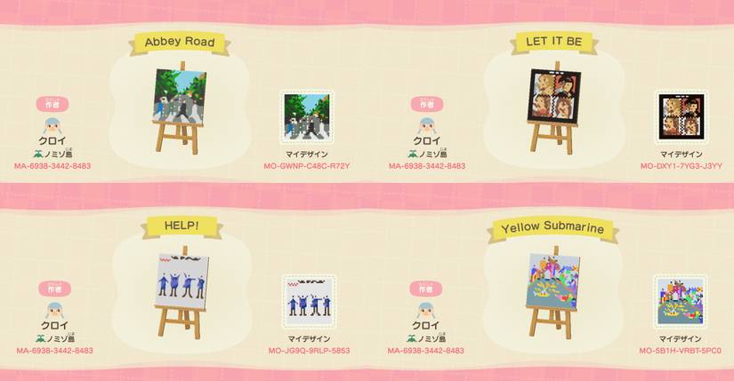 Animal Crossing: New Horizons - Codes For Band Merch Designs
