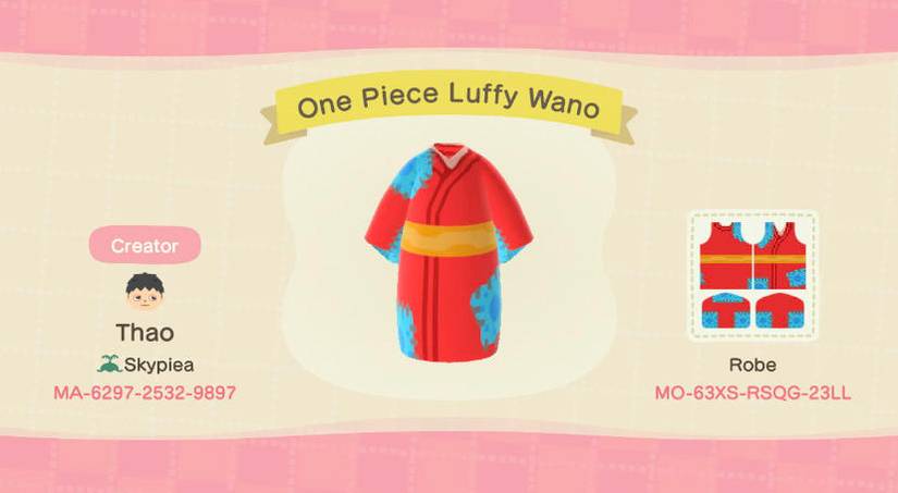 Animal Crossing: New Horizons - Codes For One Piece Outfits
