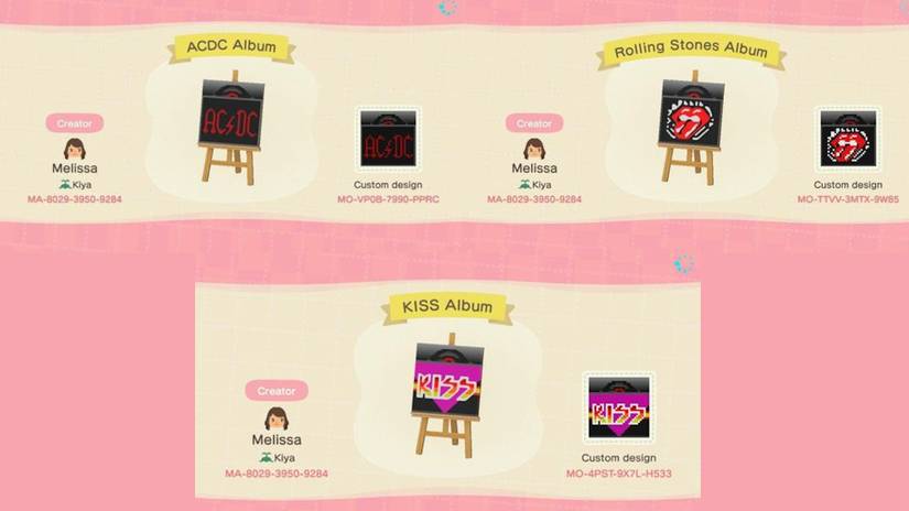 Animal Crossing: New Horizons - Codes For Band Merch Designs