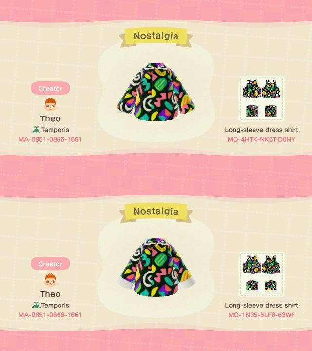 Animal Crossing: New Horizons - Codes For 1980s-Themed Outfits