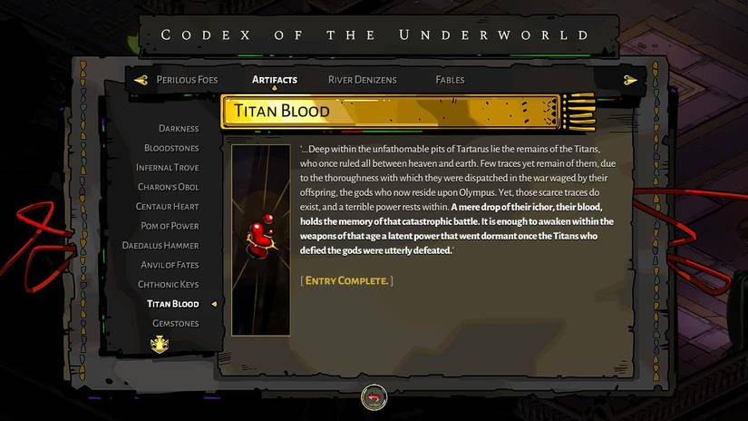 Titan Blood Uses And Effects - Hades
