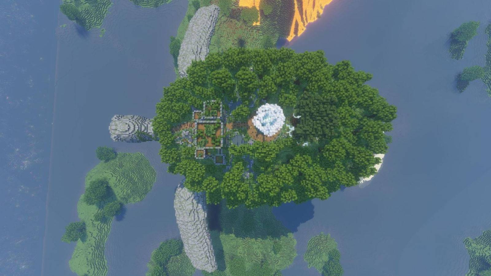 Someone Built A Castle On Top Of A Flying Turtle In Minecraft