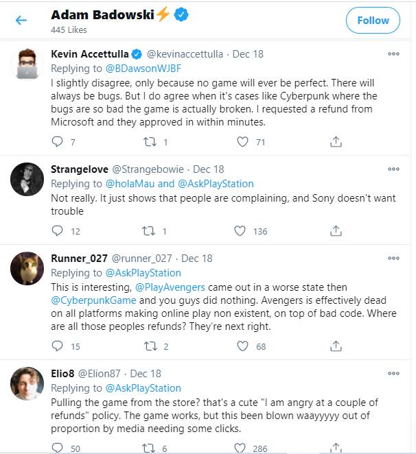 Head Of CD Projekt Red Likes Multiple Tweets Criticizing Sony For ...
