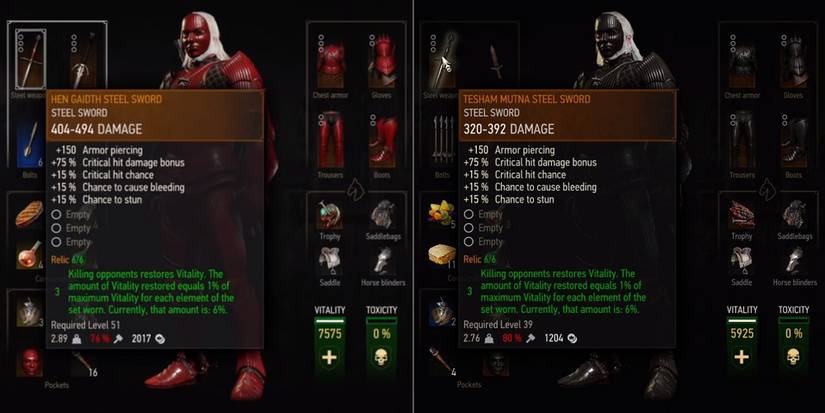 The Witcher 3: The 10 Rarest Steel Swords, Ranked (& How To Find Them)