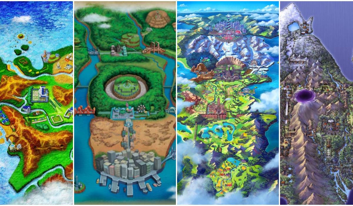 Pokemon Region Map Stitched Together A Map Of The New Region : Pokemon