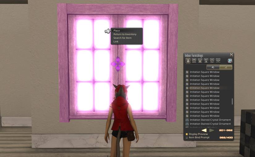 Final Fantasy 14: How To Place Windows On Any Housing Surface