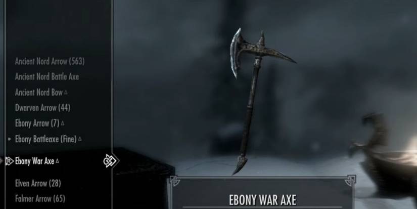 ebony war axe