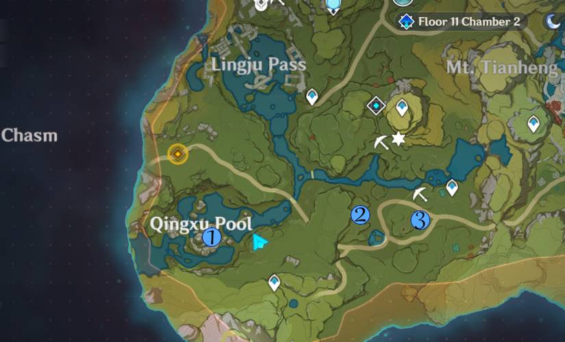 Genshin Impact: Liyue's Geoculus Locations - Lisha And The Sea Of Clouds