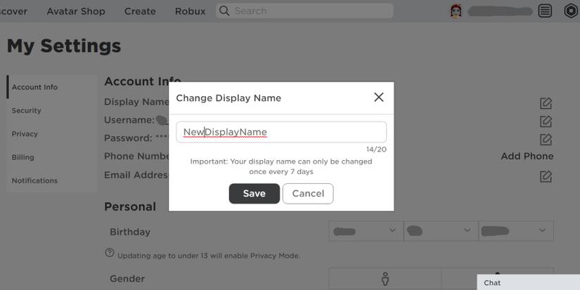 Roblox: How To Change Your Display Name
