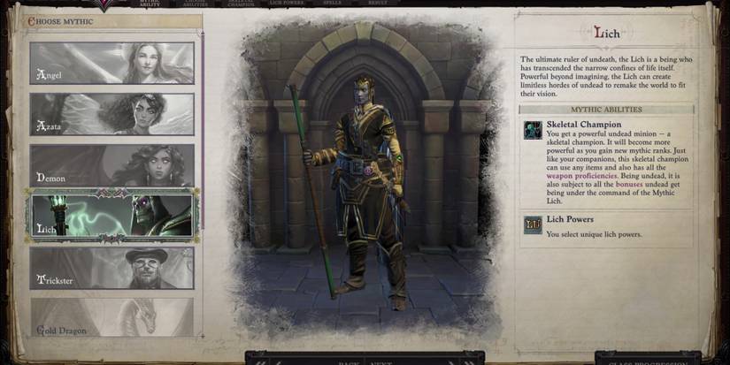 How To Unlock The Lich Mythic Path In Pathfinder Wrath Of The Righteous