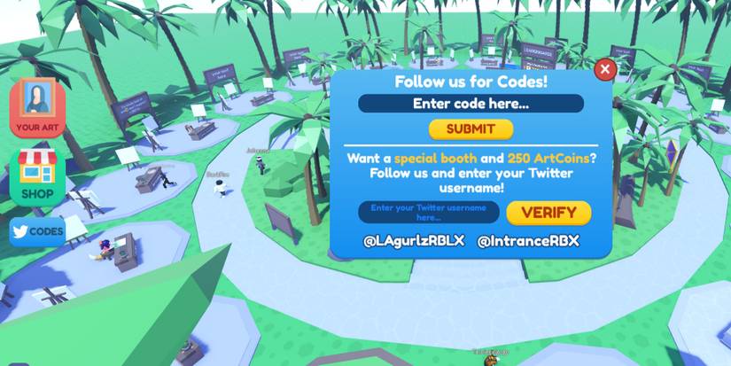 Starving Artists Codes - Roblox