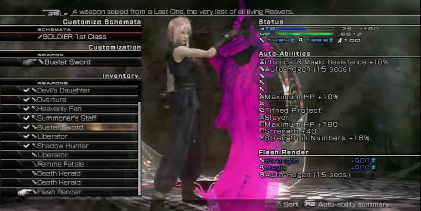 ffxiii weapons list