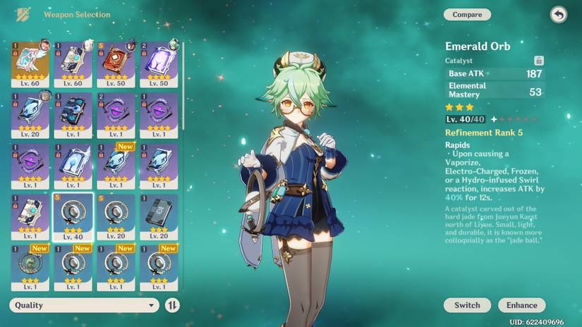 Genshin Impact: Best Weapons For Sucrose