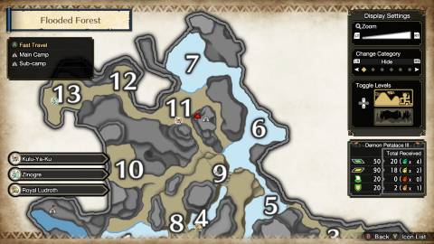 flooded forest mining spots