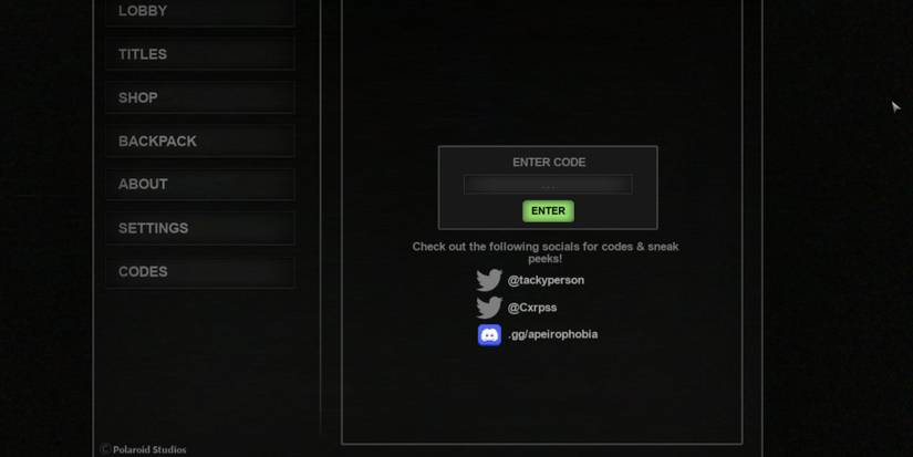 Apeirophobia Codes - Roblox