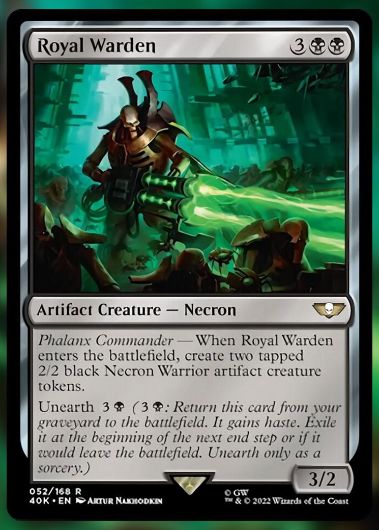 Every Card In The Warhammer 40K Necron Dynasties Commander Deck – MTG
