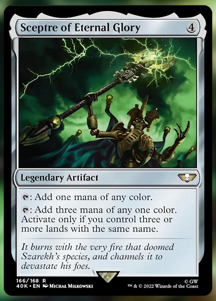 Every Card In The Warhammer 40K Necron Dynasties Commander Deck – MTG