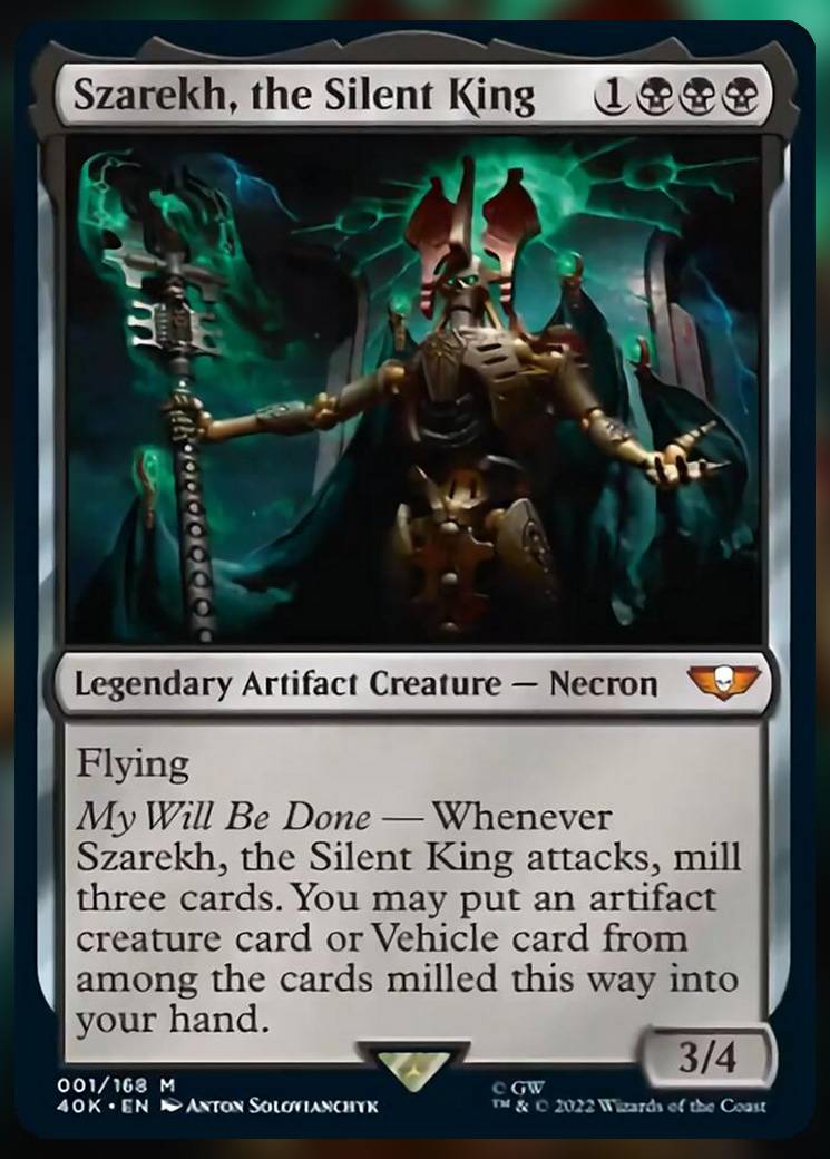 Every Card In The Warhammer 40K Necron Dynasties Commander Deck – MTG