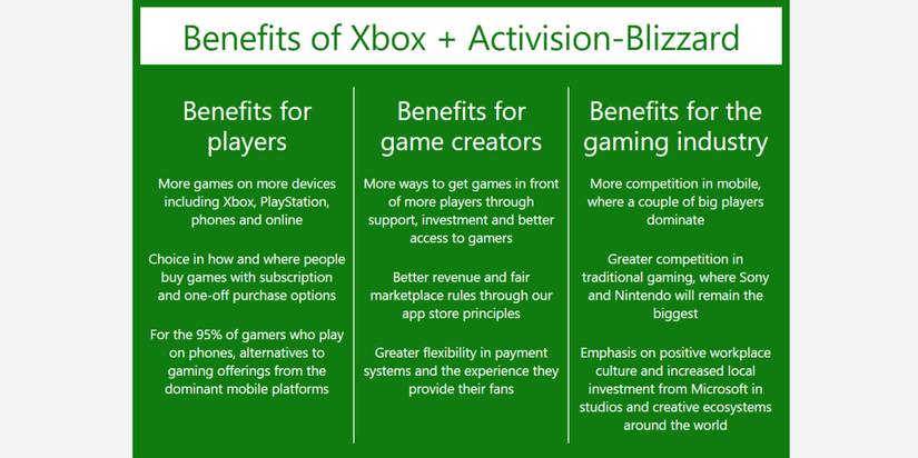 Xbox Webpage Details How Activision Blizzard Deal Can Benefit Everyone