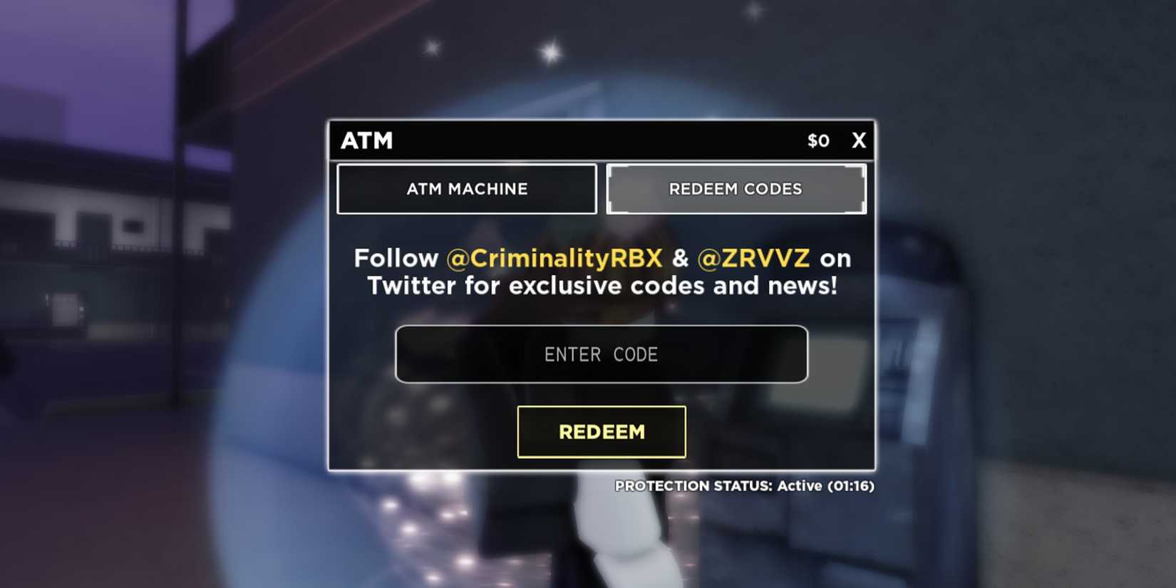 Criminality Codes - Roblox