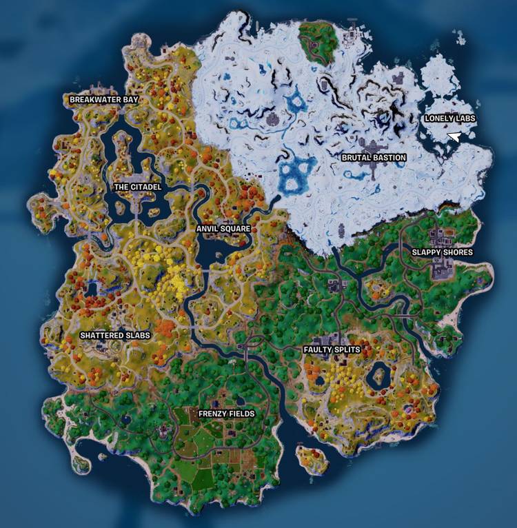 Chapter 4 Map And POIs For Fortnite