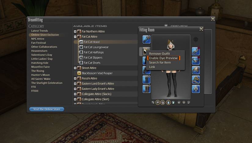 How To Try On Optional Item Store Outfits In FFXIV