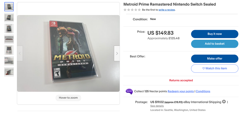 Metroid Prime Remastered Is Sold Out Everywhere And Being Scalped For $150