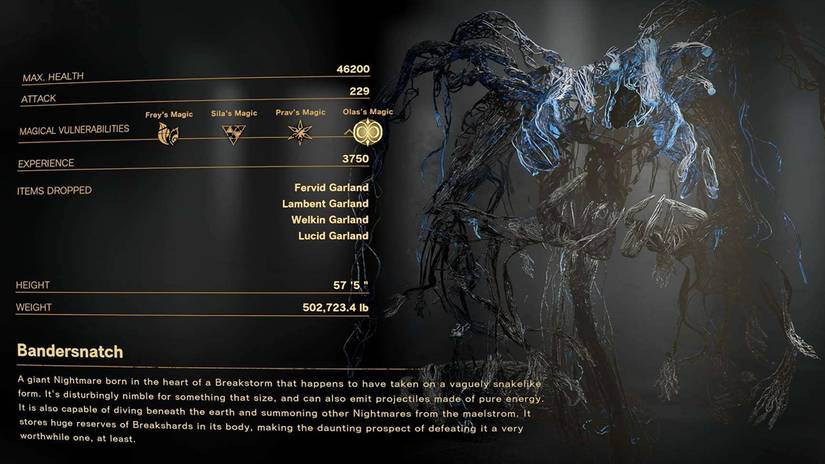 How To Defeat The Giant Nightmare Bandersnatch In Forspoken