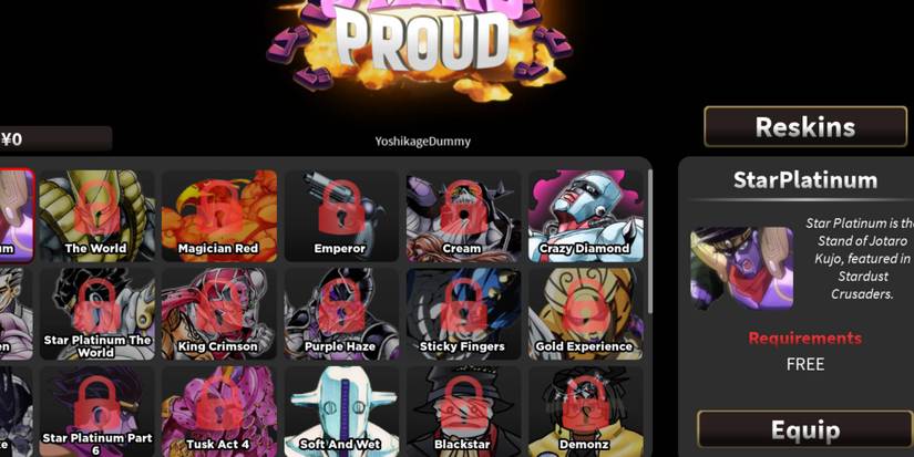 Stand Proud Codes (January 2024) Roblox