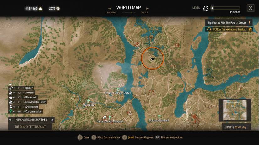 How To Start Big Feet To Fill In The Witcher 3