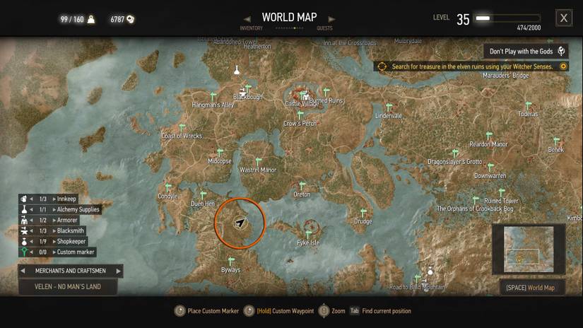 How To Start Treasure Hunt: Don't Play With The Gods In The Witcher 3
