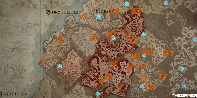 Where To Find Each Dry Steppes Dungeon And The Aspect It Unlocks In ...