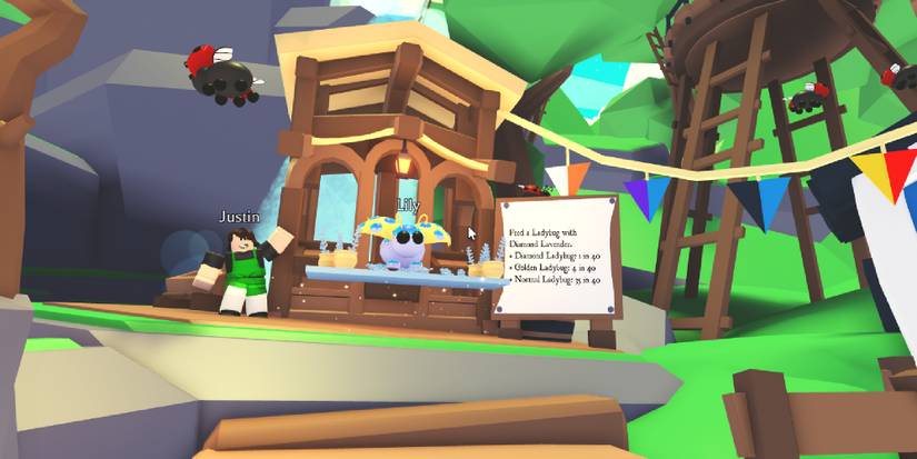 How To Use Diamond Lavender To Tame Ladybugs In Adopt Me! On Roblox