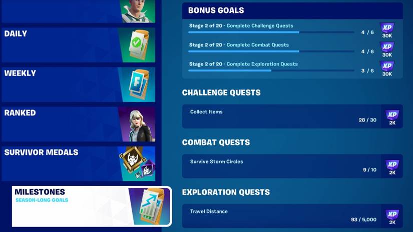 Fortnite: All Milestone Quests In Chapter 4 Seasons 4 And How To ...