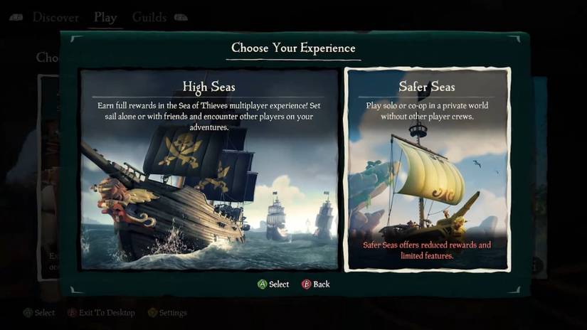 What's The Difference Between Safer Seas And High Seas In Sea Of Thieves?