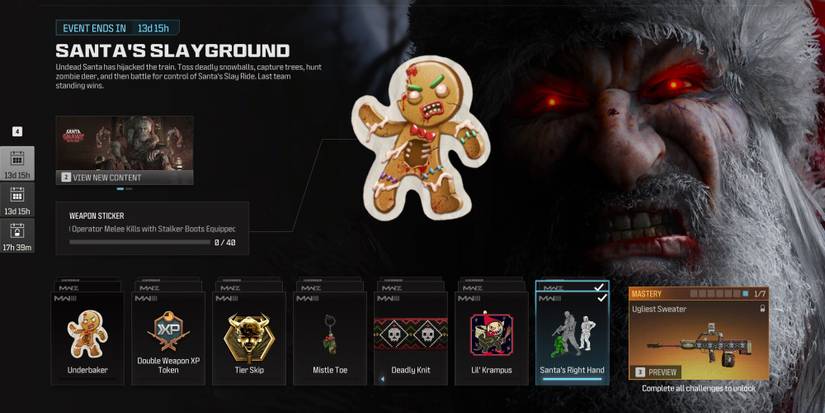 All Santa's Slayground Rewards In MW3 Season 1