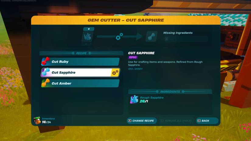 Where To Find Rough Sapphire And Cut Sapphire In Lego Fortnite