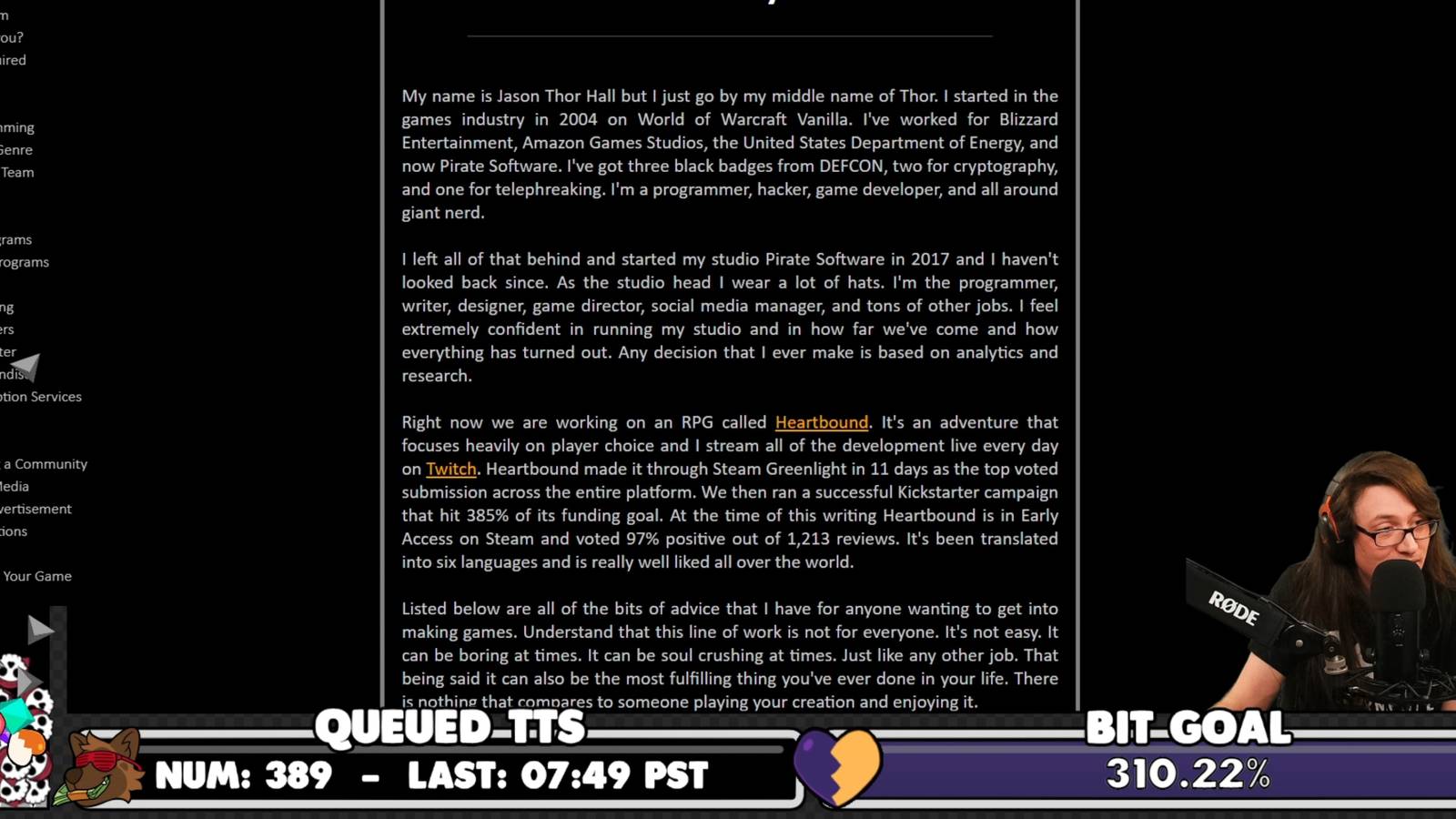 PirateSoftware Has Smashed Twitch's Hype Train Record